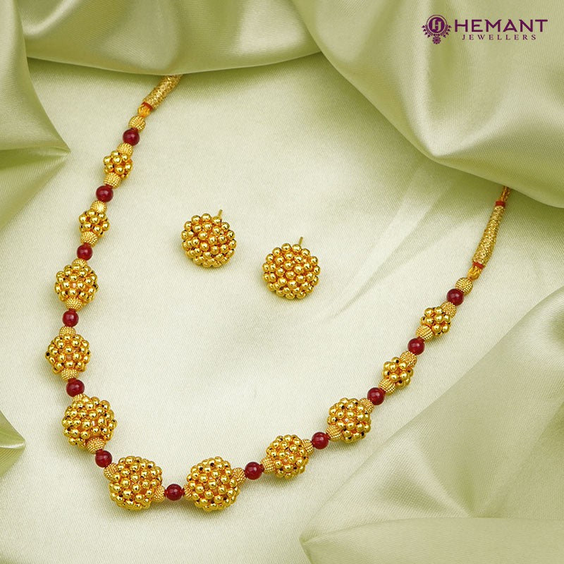 Traditional Maharashtrian Kolhapuri Ball Mala 2 No. Utar Color WT – itisaaj