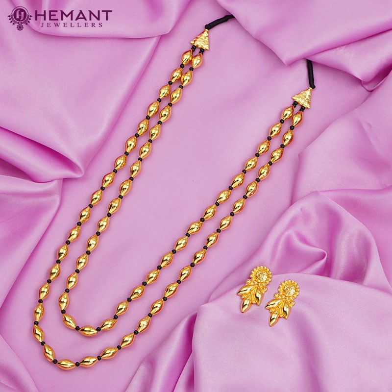 Traditional Maharashtrian Kolhapuri Micro Gold Plated Bor Mala II – itisaaj