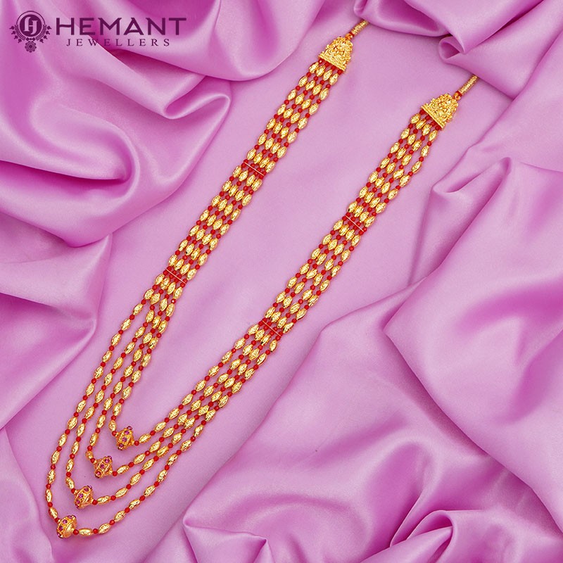 Traditional Maharashtrian Kolhapuri Micro Gold Plated Bor Naxi Mala 4 ...