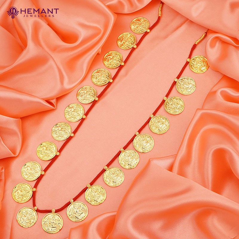 Traditional Maharashtrian Kolhapuri Micro Gold Plated Putali Har 21 Co ...